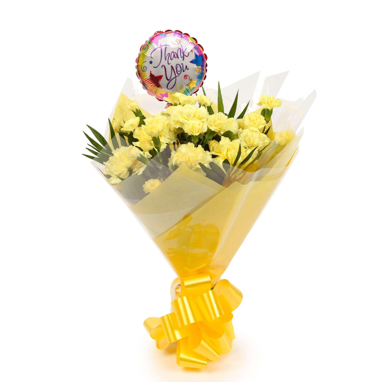 A Beautiful Gold Carnations & Thank You Balloon – Bouquetsbypost